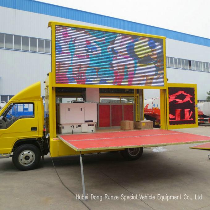 Mobile Digital Advertising Vehicle with Stage For Outdoor Broadcast ...