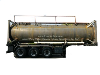 20Feet HCL Acid ISO Tank Container For Shipping UN1789 Steel Lined PE 16mm