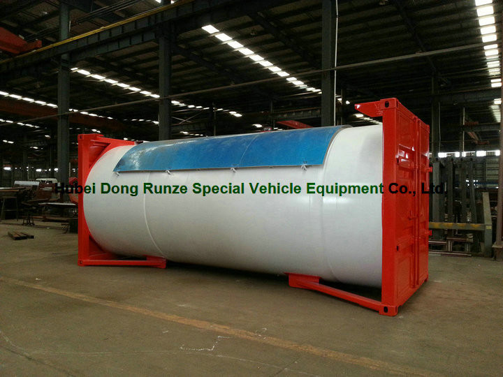 Steel 20ft LPG Storage Tanks Container With Pump , LPG Skid Station ...
