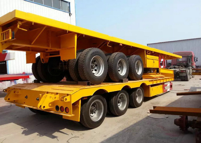 30 Tons-60 Tons 40ft Flatbed Semi Trailer For Container Cargo Transporting