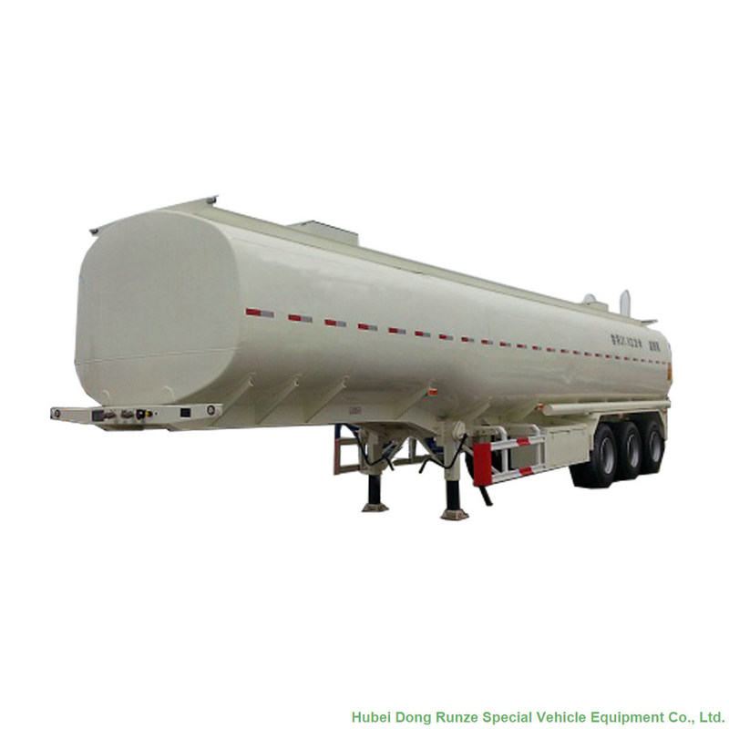 Aluminum Tri Axle Tank Semi Trailer For Diesel Oil , Gasoline ...