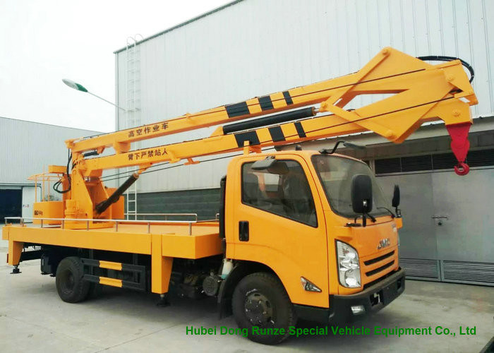 JMC Knuckle Boom Truck Mounted Aerial Work Platform , 18 Meter Bucket ...