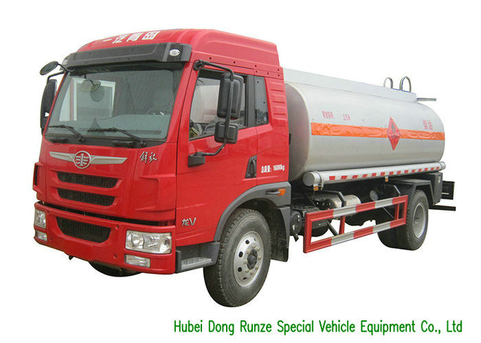 FAW Gasoline Tanker Truck For Vehicle Refueling With PTO Fuel Pump And ...