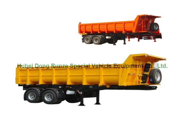 U shaped stone carrying Dump truck semi trailer Heavy Duty 2 Axles ...
