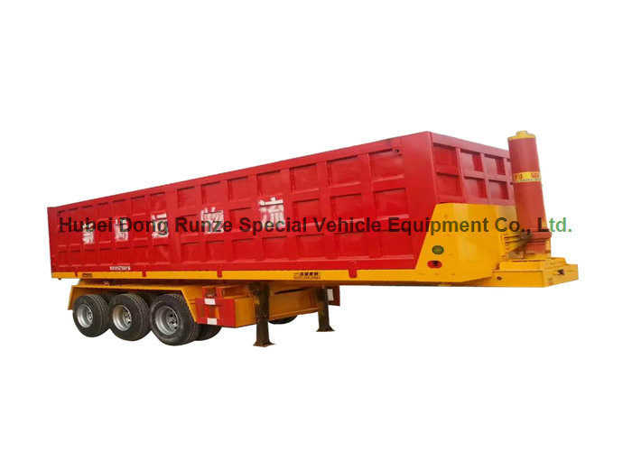 3 axles end tipping semi trailer/rear dump semitrailer for truck 50 ...