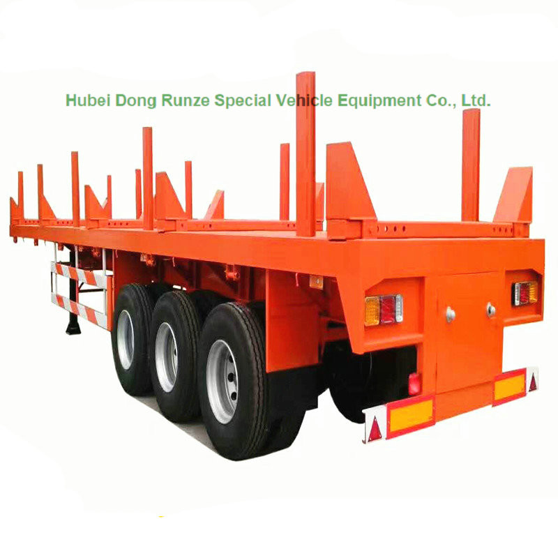 Timber Lumber Transport Semi Trailer Long Wood Transport Log Trailer, 3 ...