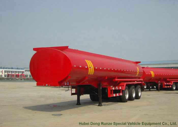 Tri Axle Stainless Steel Tanker Semi Trailer , Palm Oil / Crude Oil ...
