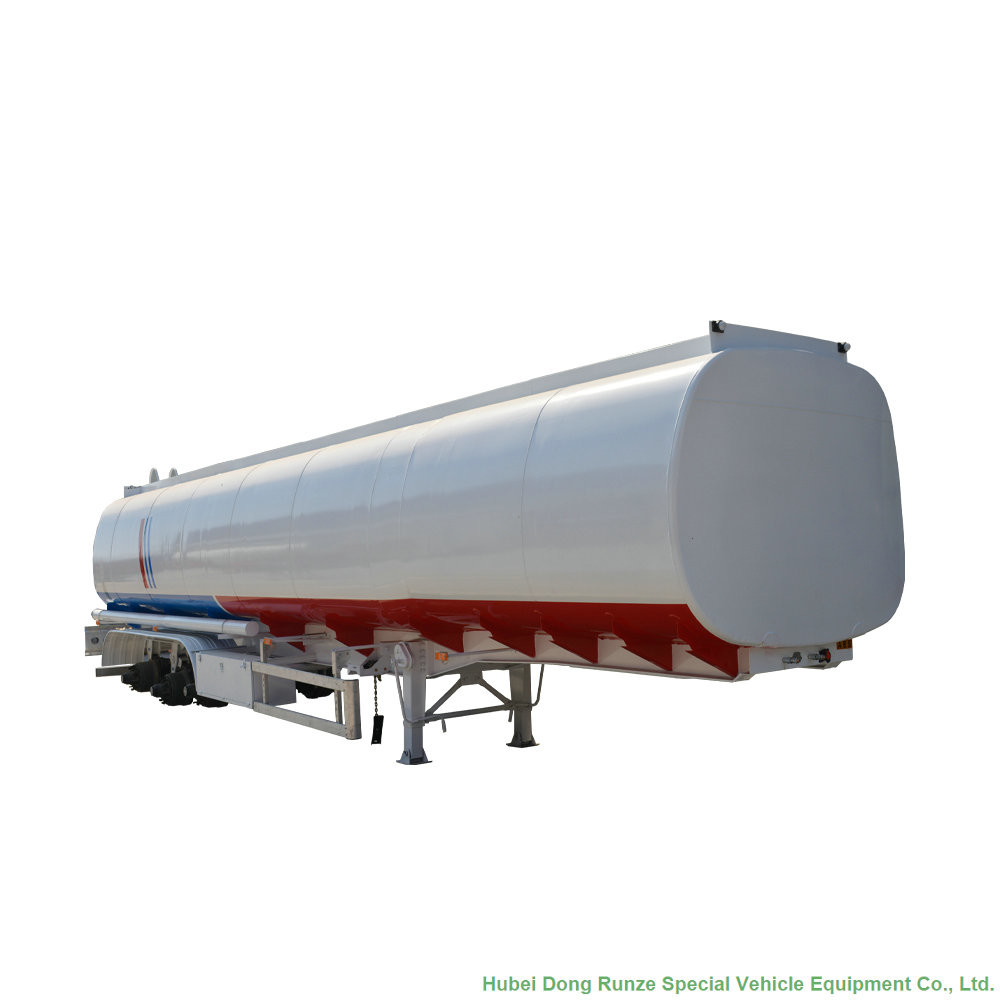 SS 24000L Fuel Tanker Semi Trailer , 2 Axle Fuel Transfer Trailer 24Kl ...