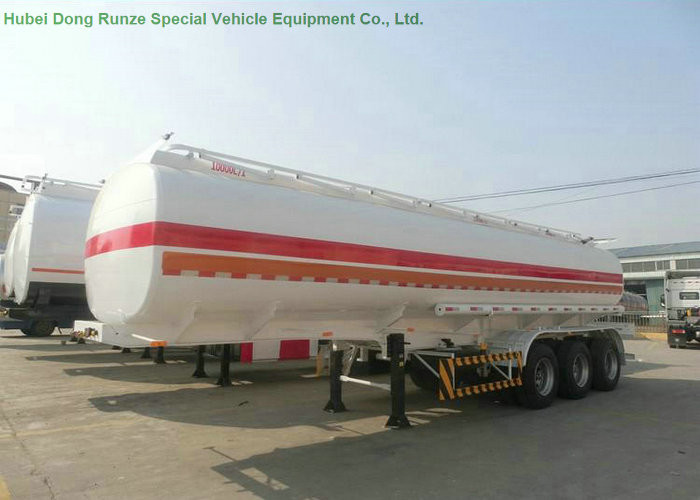 49m3 Stainless Steel Fuel Tanker Semi Trailer 3 Axles For Diesel ,Oil ...