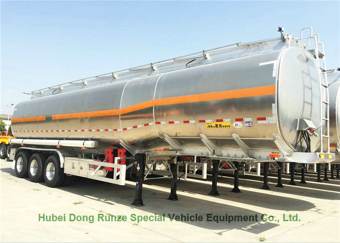 42m3 Aluminum Oil Tanker Semi Trailer 3Axles For Diesel ,Oil , Gasoline ...