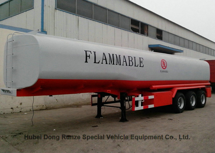 Liquid Flammable Petrol Oil Tank Semi Trailer 3 Axles For Diesel ...