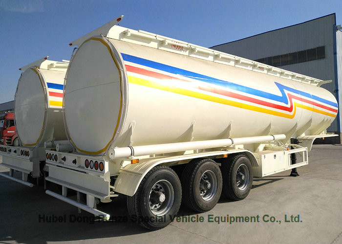 Liquid Flammable Tank Tanker Semi Trailer 3 Axles For Diesel ,Oil ...