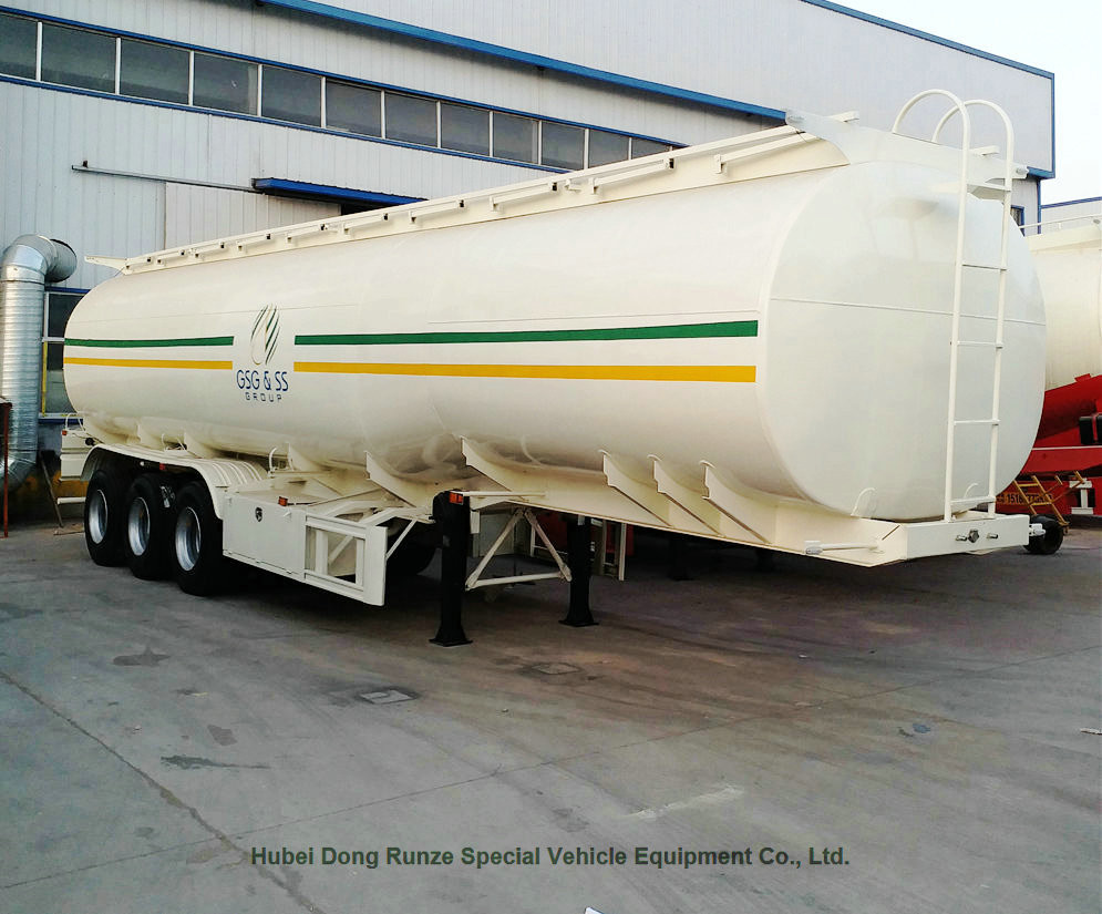 Liquid Flammable Petroleum Road Transport Tanker Trailer 3 Axles For ...