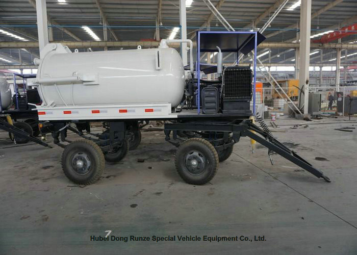 High Efficiency 2 Axles Sewage Cleaning Trailer For Vacuum Fecal ...