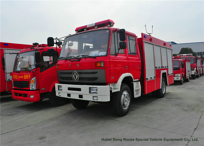 Rescue Fire Truck With Fire Engine 5500Liters Water , Fire Brigade Vehicle