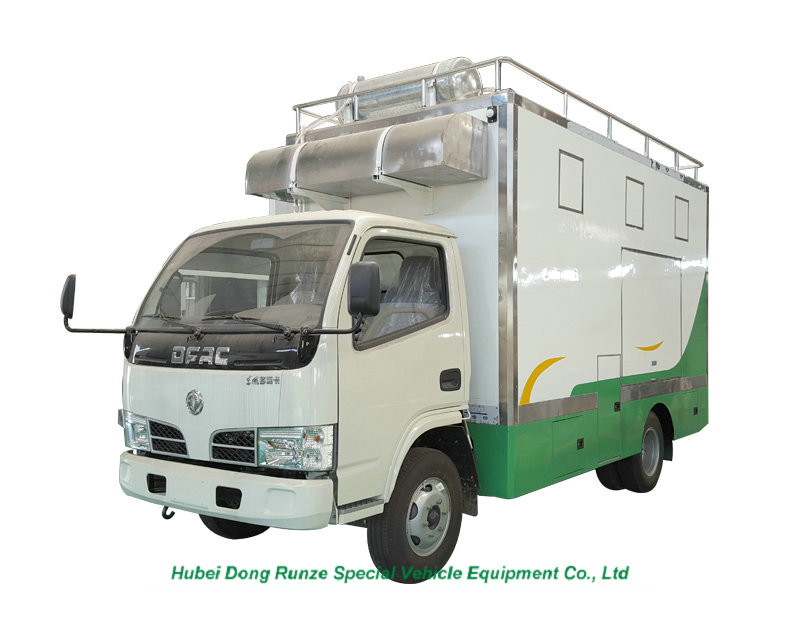 DFAC RHD / LHD 4x2 / 4x4 Mobile Kitchen Truck For Food Cooking And Selling