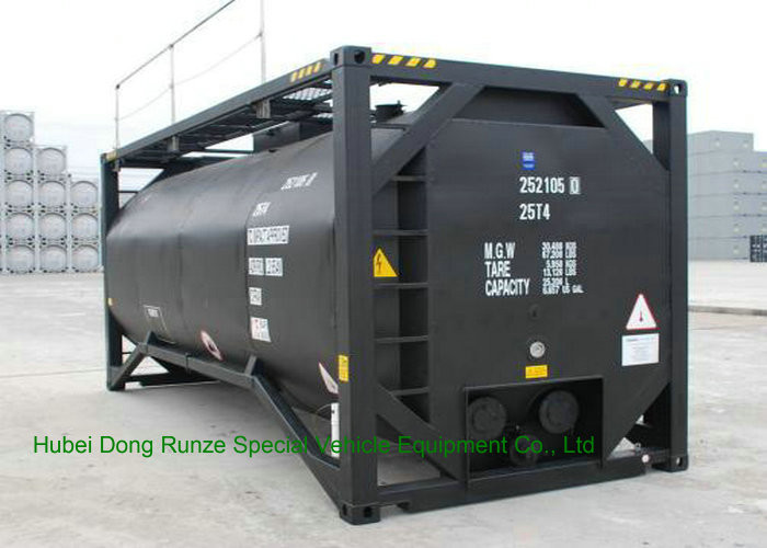 UN T3 Heating 20 Foot ISO Tank Container For Bitumen / Crude Oil / Low ...