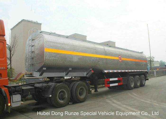 Liquid Alkali Tanker Trailer With Stainless Steel Polished Tank For ...