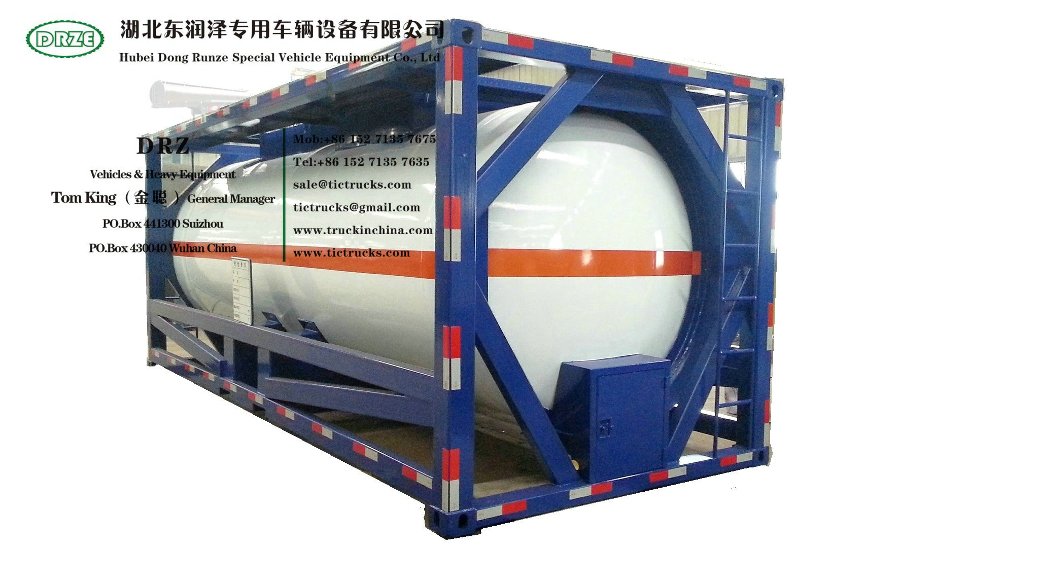 20Ft ISOTank Container Stainless Steel For Edible Oil Liquid Food ...