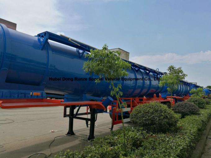 Concentrated Sulfuric Acid Tanker Truck V Shape 21000L H2SO4 98% Tri ...