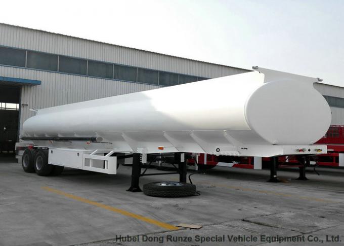 SS 24000L Fuel Tanker Semi Trailer , 2 Axle Fuel Transfer Trailer 24Kl ...