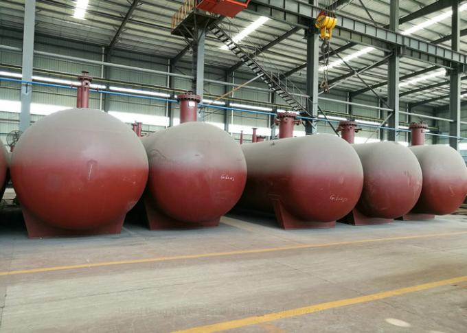 Industrial Steel 25T LPG Gas Tank 60m3 , Bullet Storage Tank ASME Standard