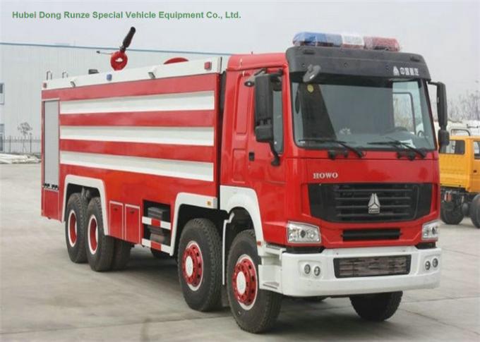 Multi Purpose HOWO 8x4 Fire Pumper Truck With Water Tank 24 Ton For ...