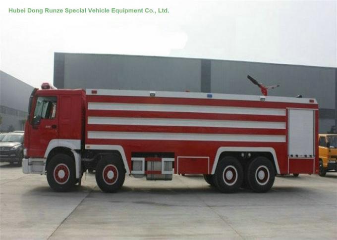 Multi Purpose HOWO 8x4 Fire Pumper Truck With Water Tank 24 Ton For ...