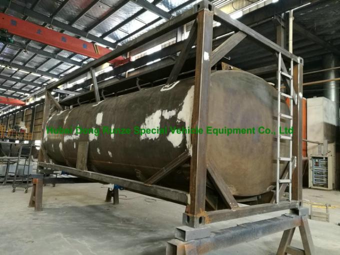 20Feet HCL Acid ISO Tank Container For Shipping UN1789 Steel Lined PE 16mm