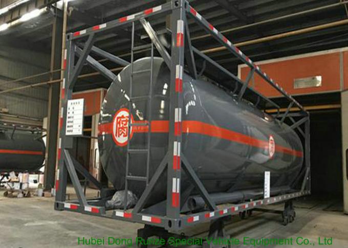 Hydrofluoric Acid Shipping ISO Tank Container 30FT / 40FT PE Lined Steel