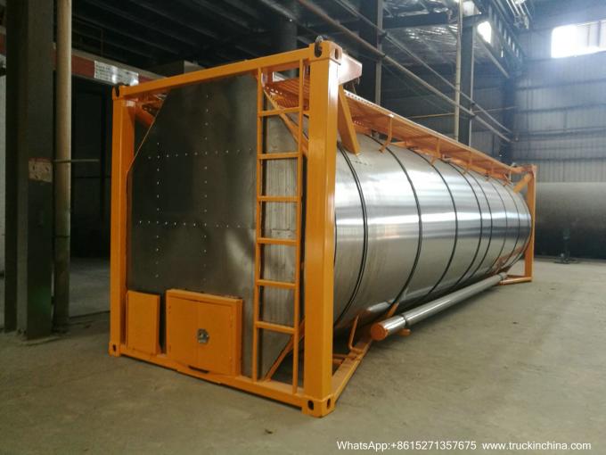 Heating Insulated 30FT Tank Container Stanless Steel For Liquid ...